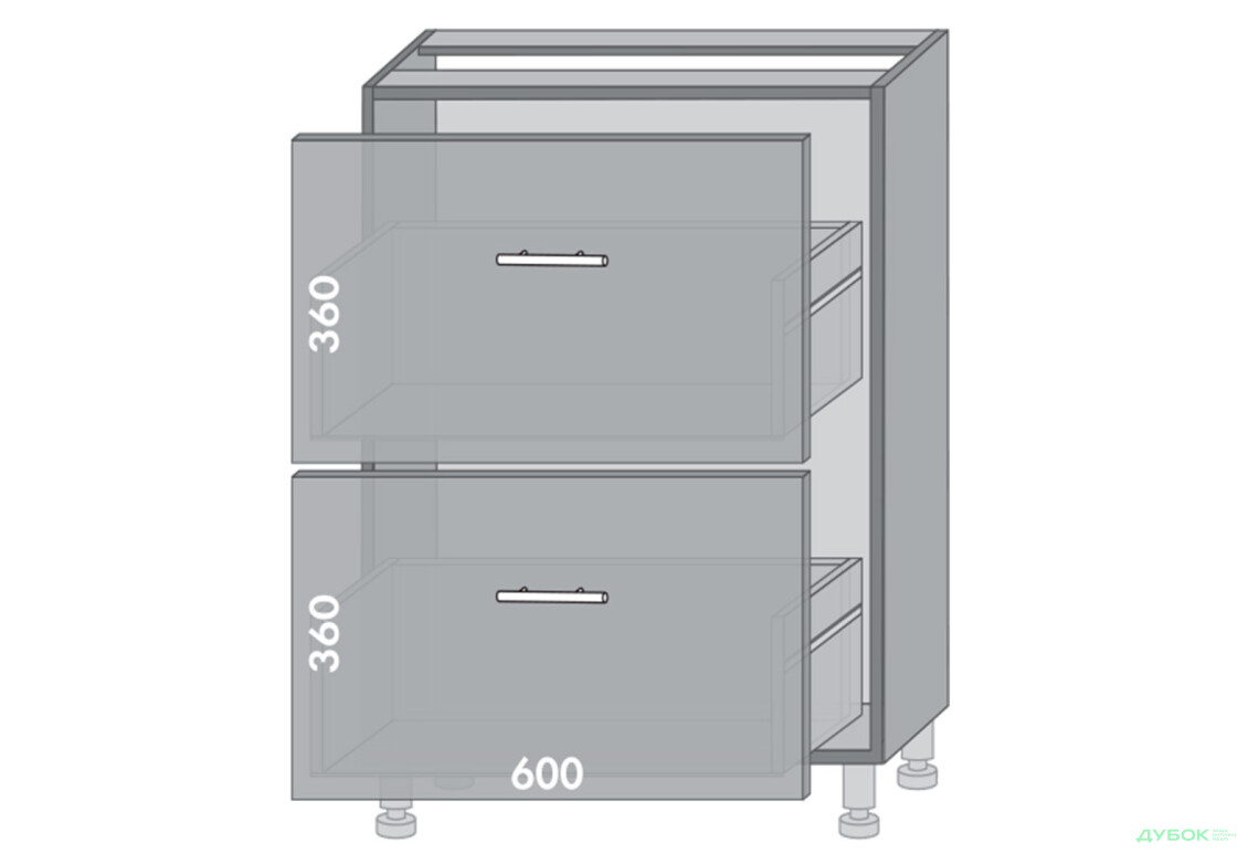 Низ 62 шухляди Амелі / Ameli MebelStar купити за ціною 2324 грн | ДУБОК