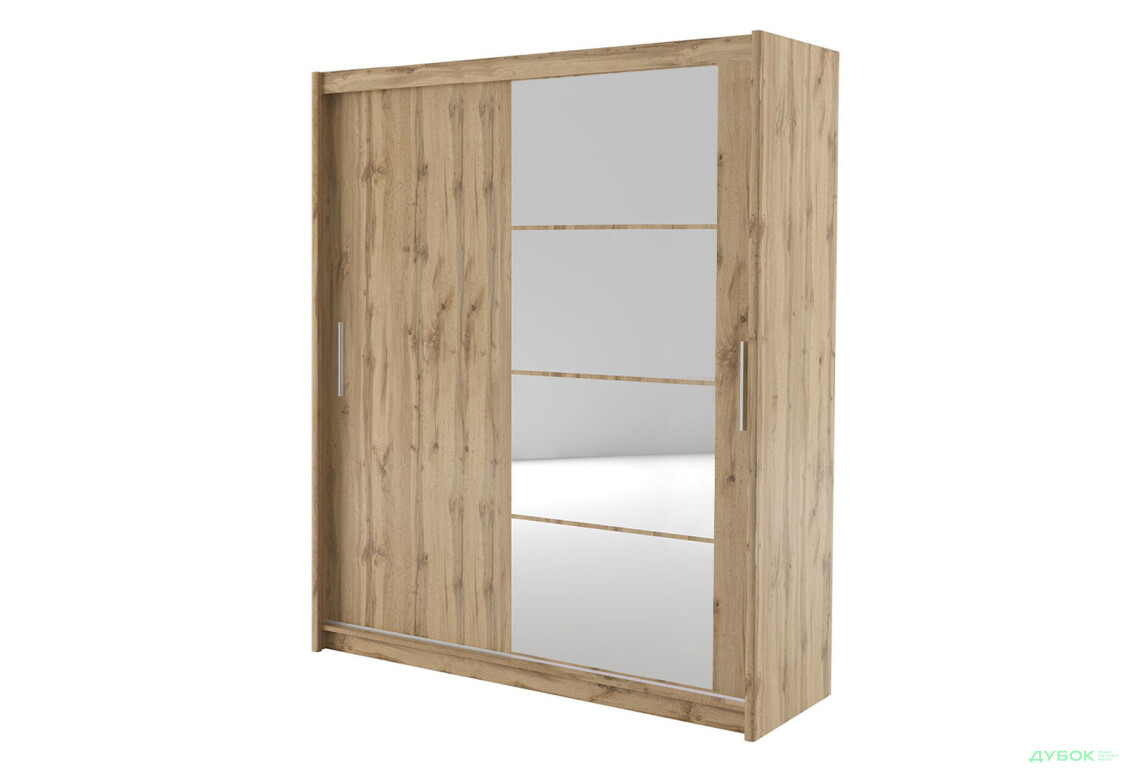 Шкаф-купе Gerbor холдинг Марио 2-дверный с зеркалом 160 см дуб тахо купить по цене 12013 грн | ДУБОК